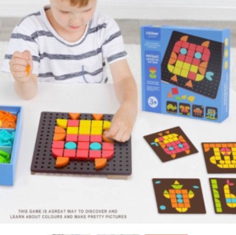 Mideer Mosaic Geometric Pattern-Mozaik Geometrik Desen Bulmaca Oyunu